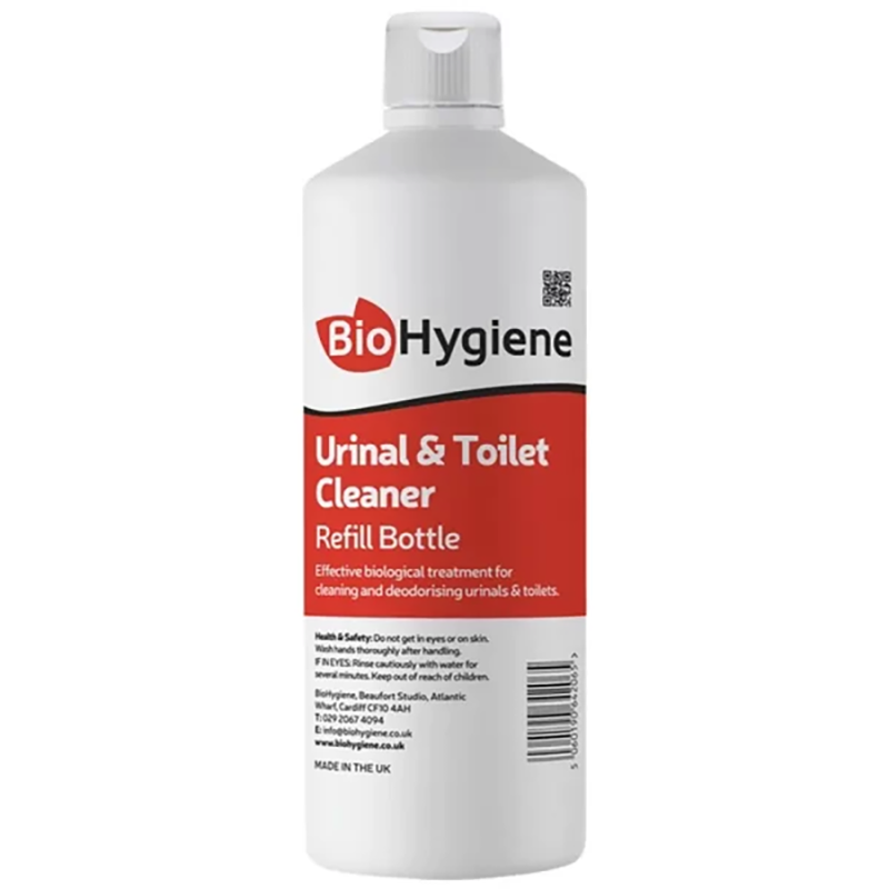 BioHygiene Screen Printed Urinal & Toilet Refill Bottle | 1L | Single