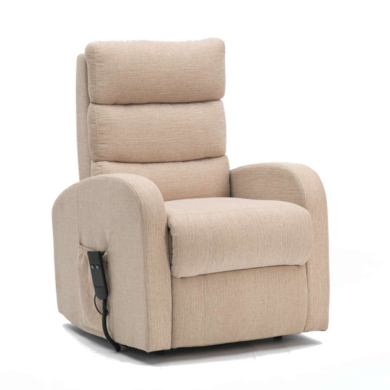 Three Pillow Back Single Riser Recliner | Oatmeal Fabric