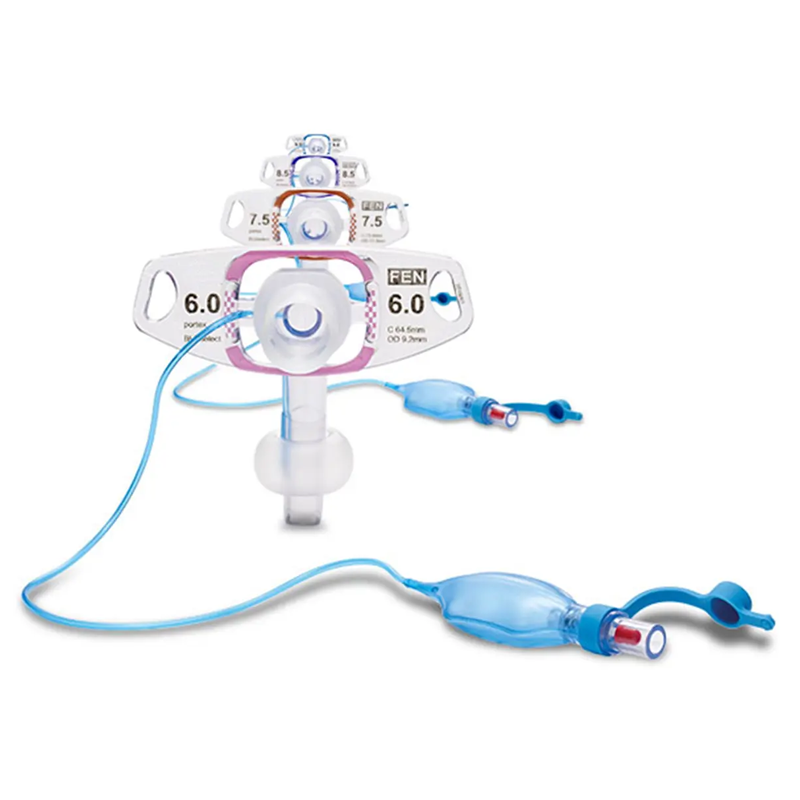 BLUselect Cuffed Tracheostomy Tube Kits | Single