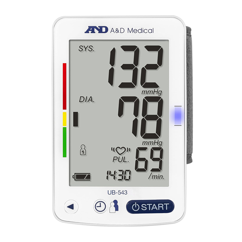A&D Medical UB-543 Wrist BPM with Atrial Fibrillation Screening
