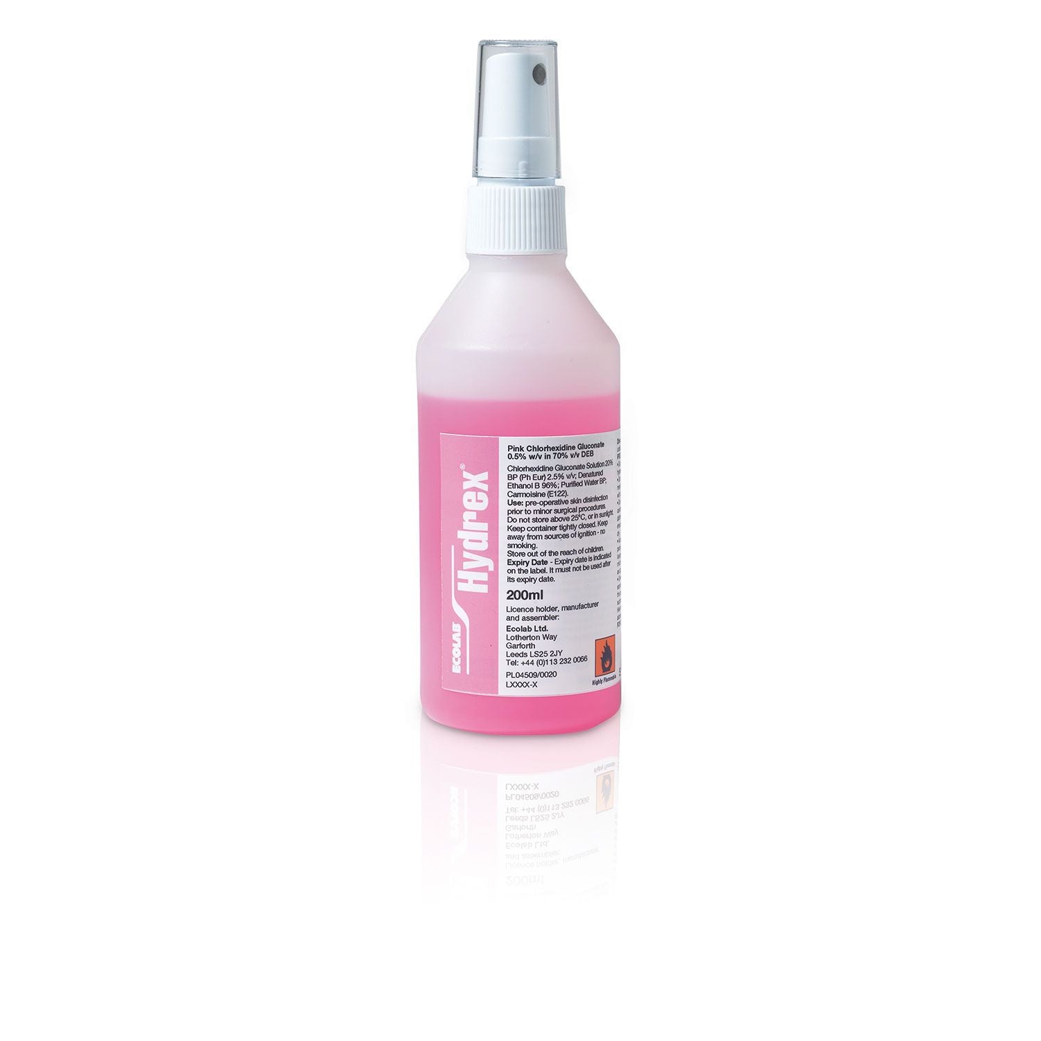 Chlorhexidine Gluconate 0.5% & 70% DEB Pink Spray | GSL | 0.5%/200ml