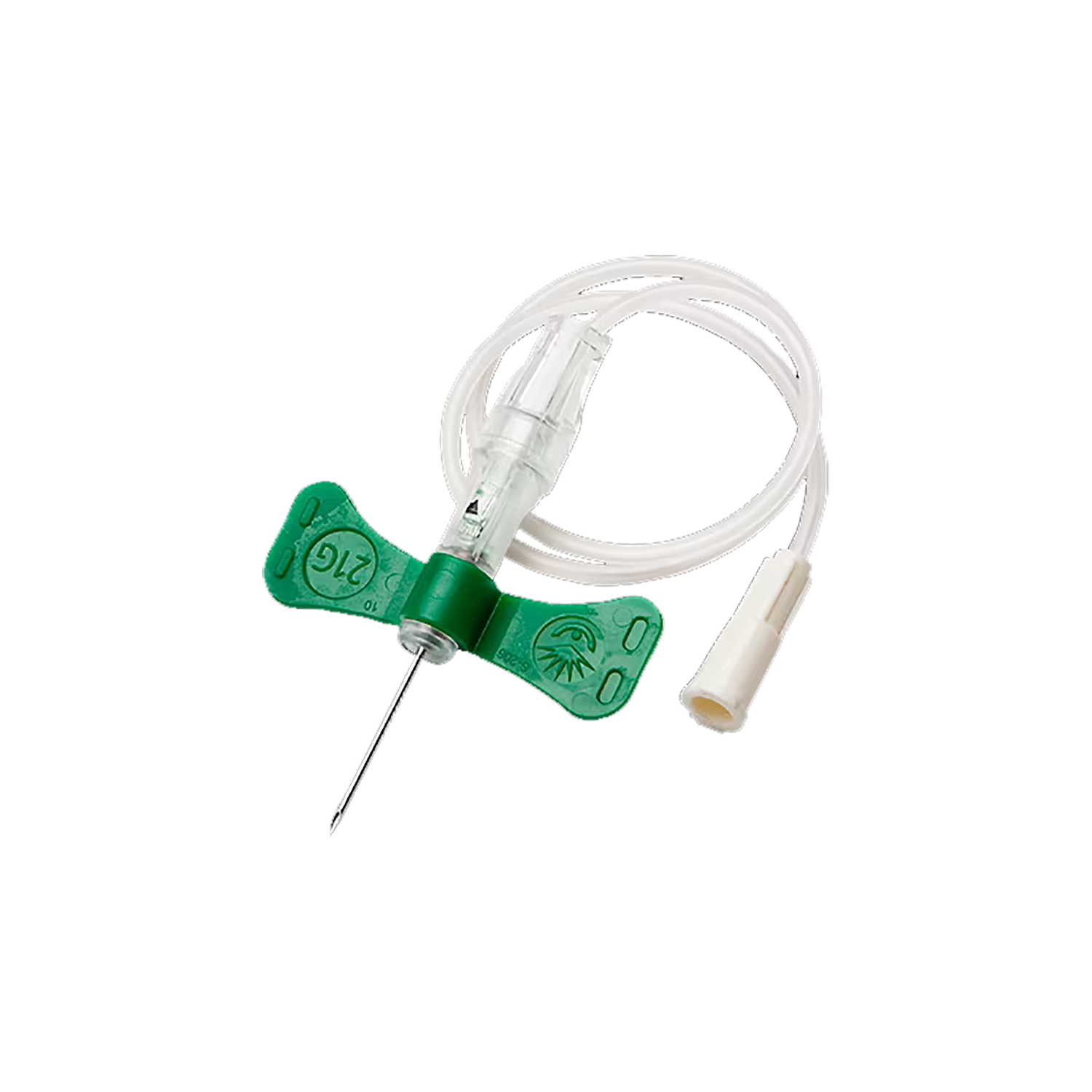 BD Vacutainer Push Button Needle | Green | 21G x 19mm | 305mm Tubing