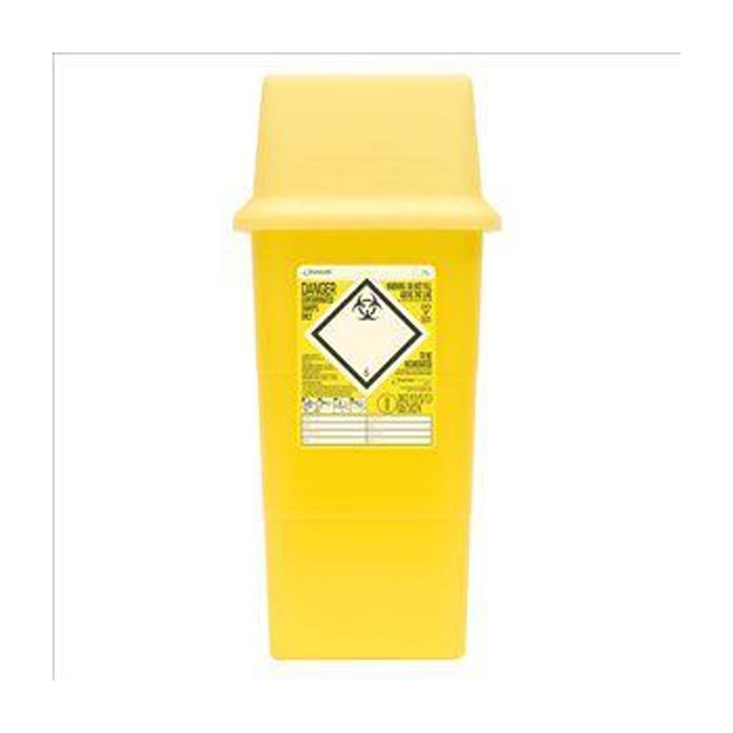 Frontier Sharpsafe Sharps Container | Grey Body | Yellow Lid | 7L | Si