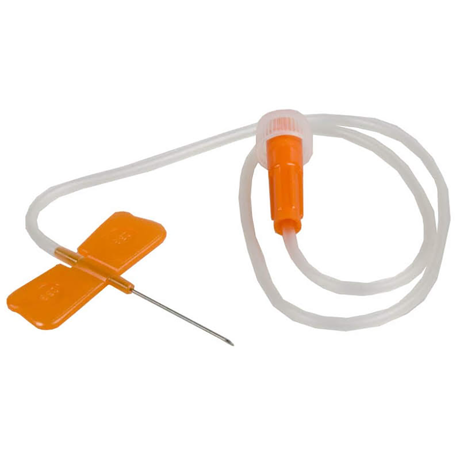 Butterfly Winged Needle Infusion Set | Orange | 25G x 19mm | Pack of 5