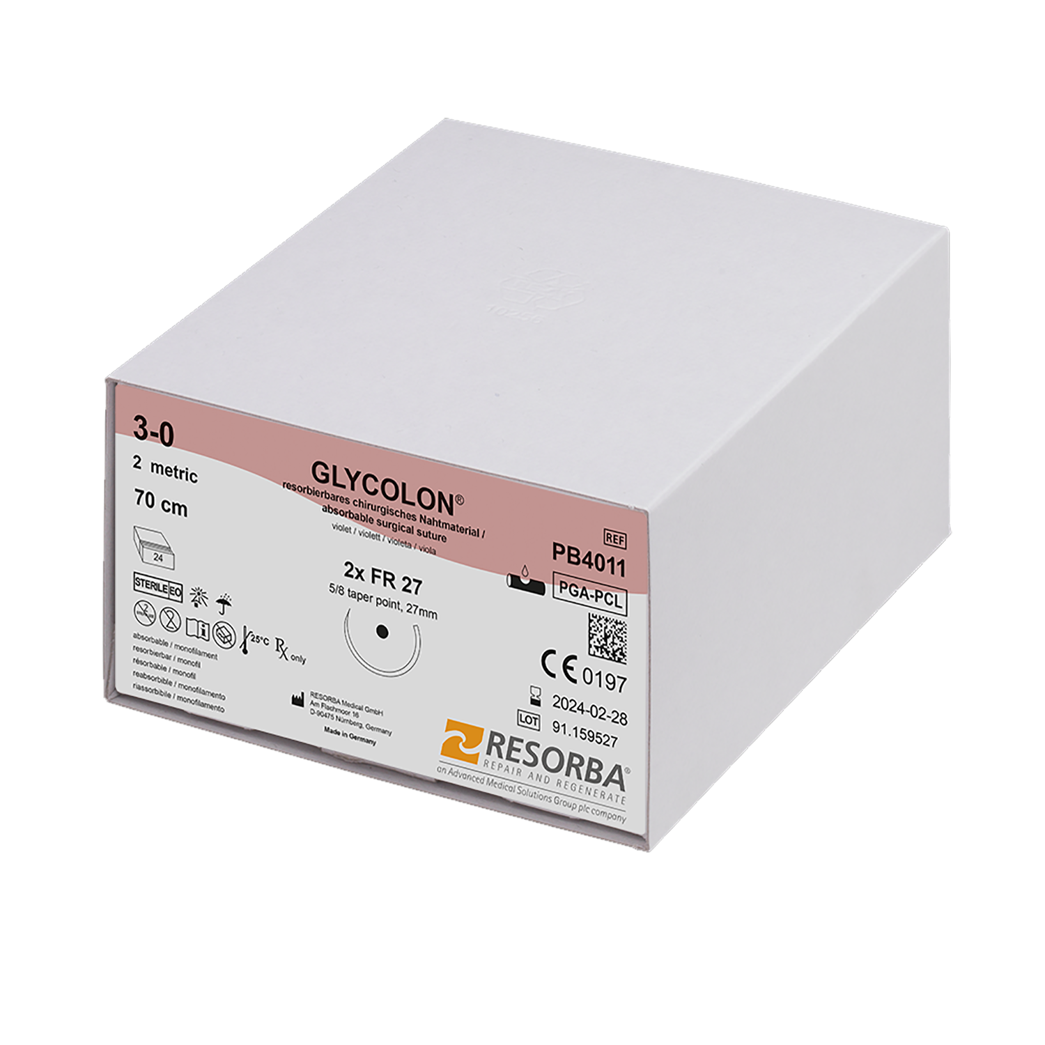Glycolon Absorbable Suture | Undyed | 5/0 | 16mm | 3/8 Circle | Revers