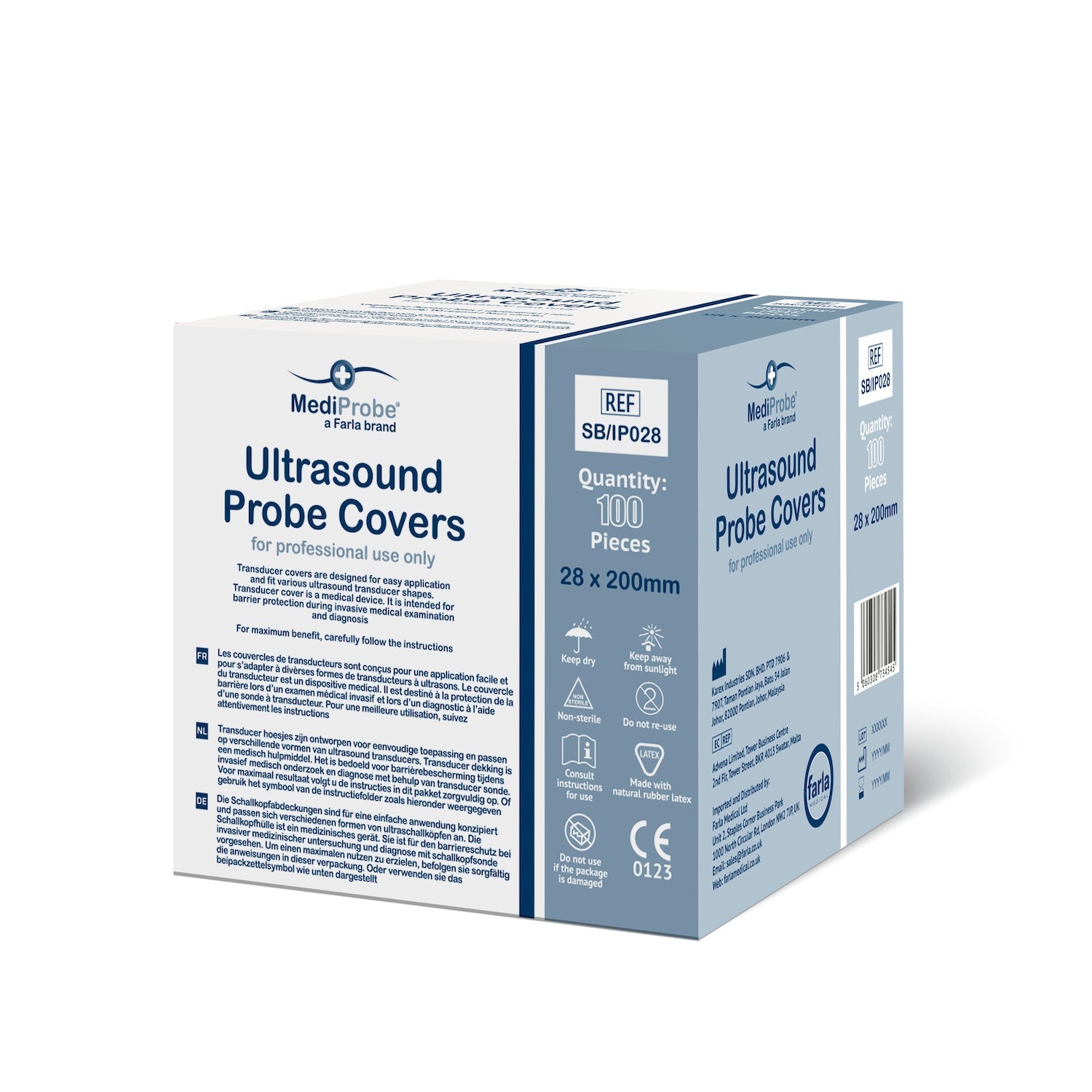MediProbe Ultrasound Probe Covers | 28 x 200mm | Individually Wrapped
