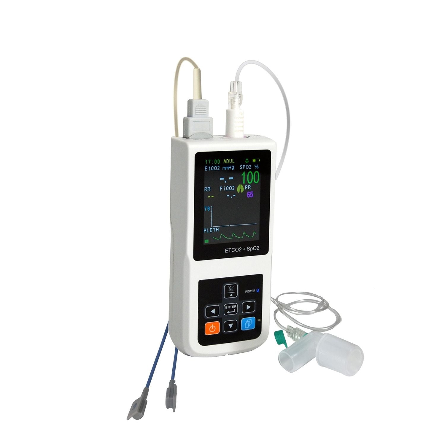 Hand Held SideStream EtCO2 and SpO2 (Creative) Monitor with Adult Soft