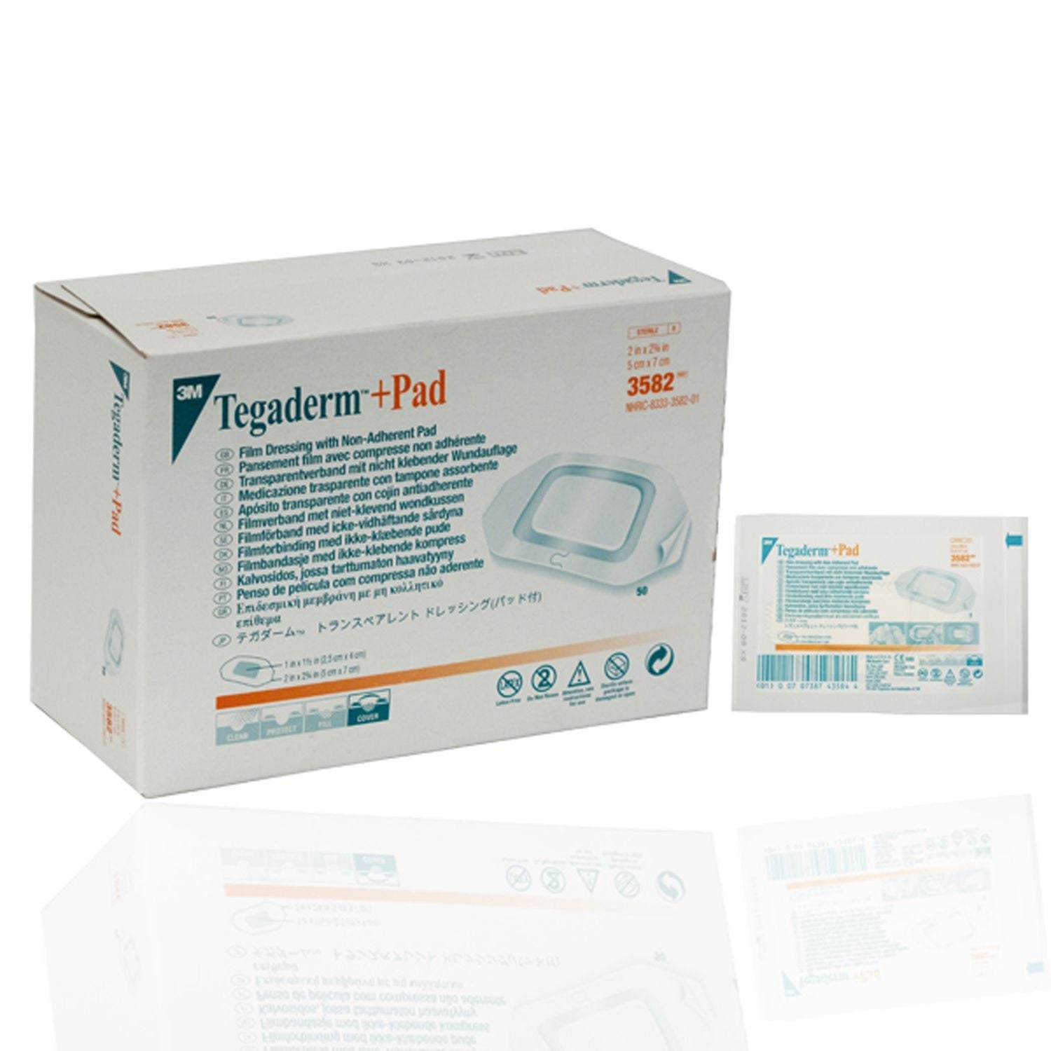 3M Tegaderm + Pad Film Dressing with Non Adherent Pad | 9 x 20cm | Pac