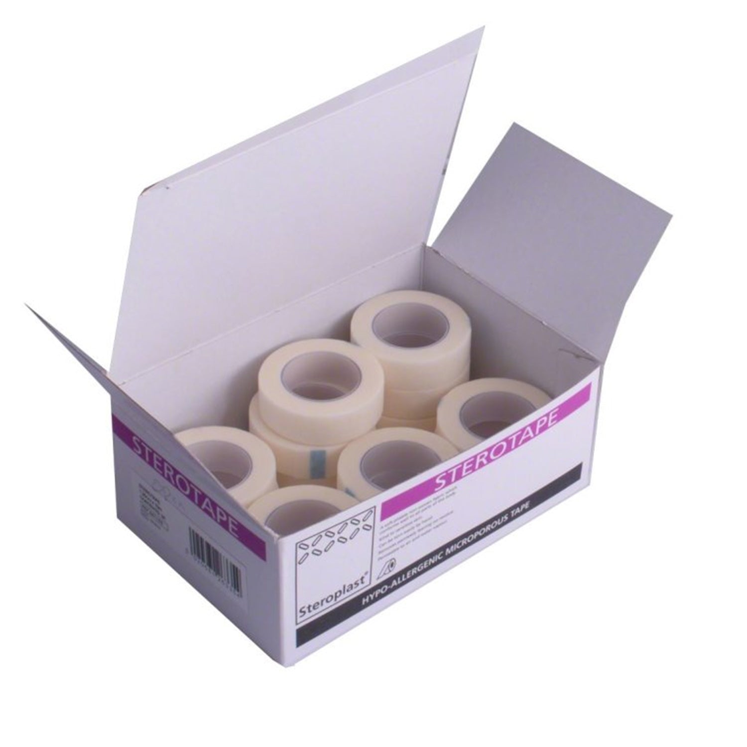 Sterotape Hypoallergenic Surgical Tape | 1.25cm x 10m | Pack of 24 Rol